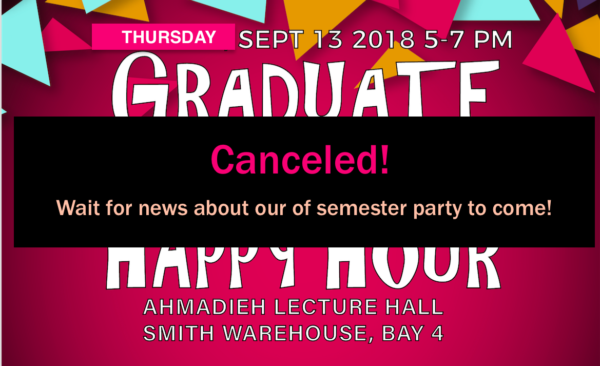 Grad Student Happy Hour, Sept 13 | PAL